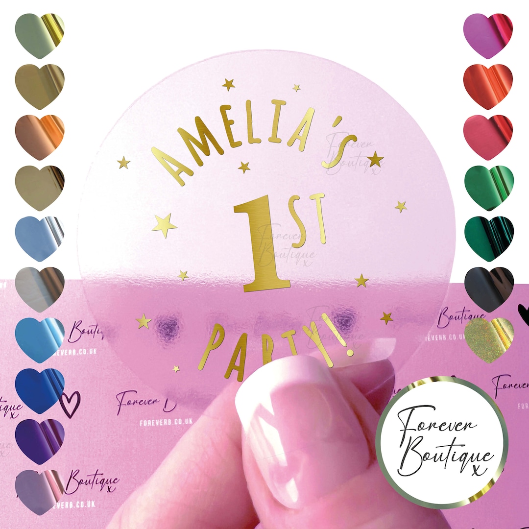 Personalised 1st Birthday Stickers, 1st Birthday, Sweet Cone Stickers ...