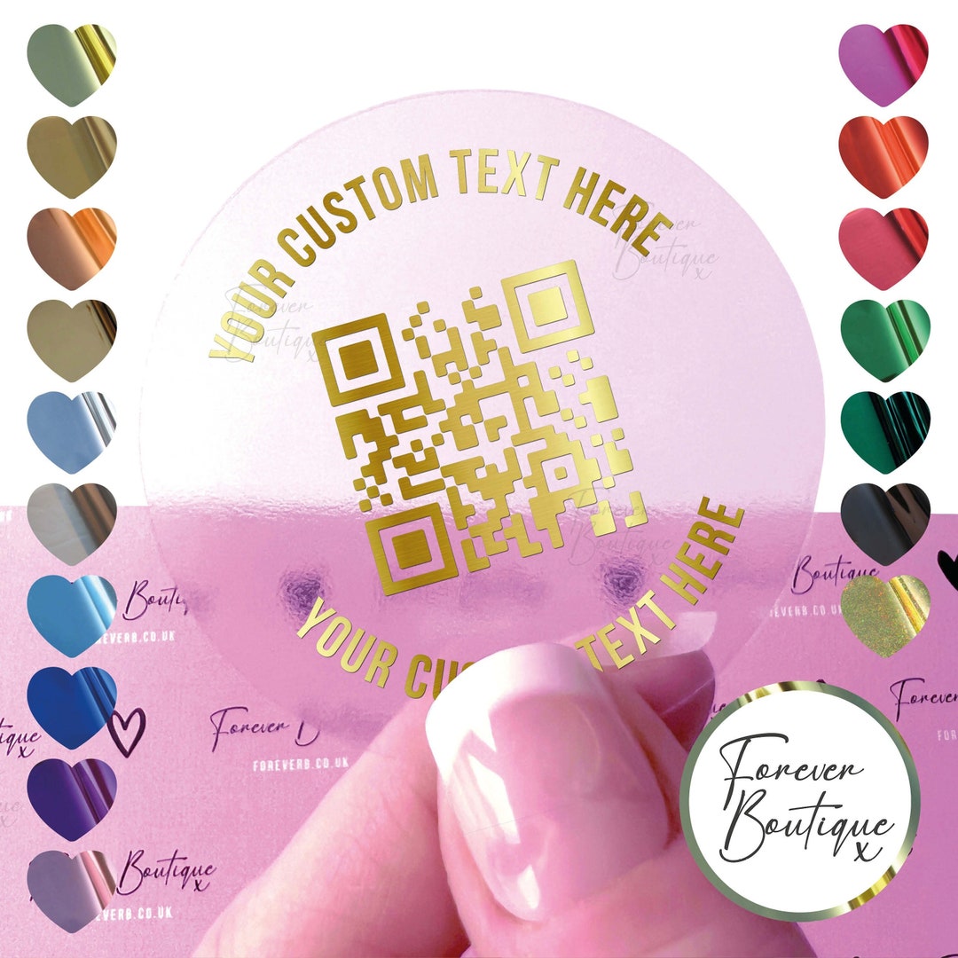 Custom QR Code Stickers, Business Logo Stickers, QR Code Labels ...