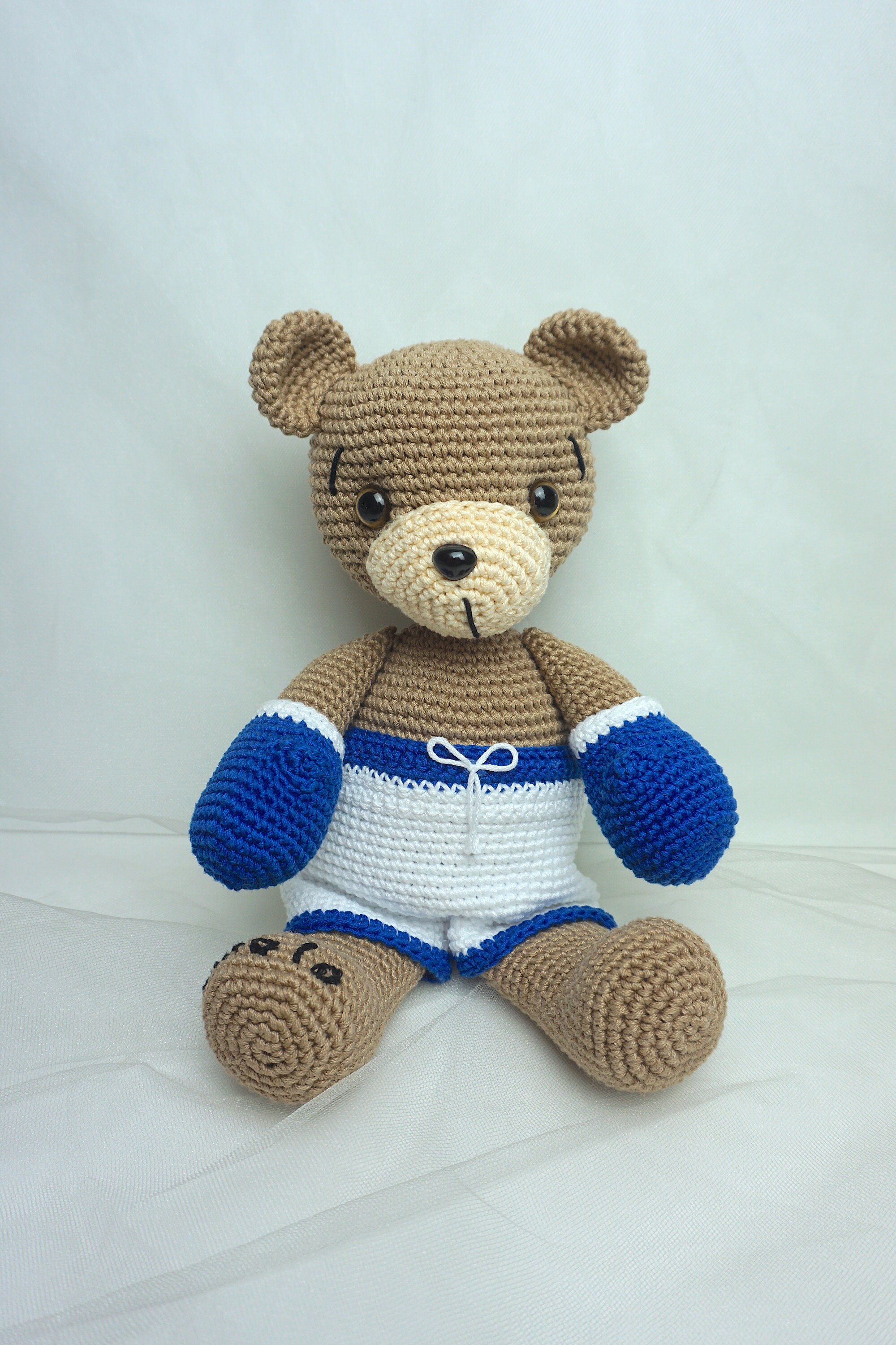Boxing Bear Crochet US PATTERN- Oso Boxeador PATRON De Crochet (this is ...