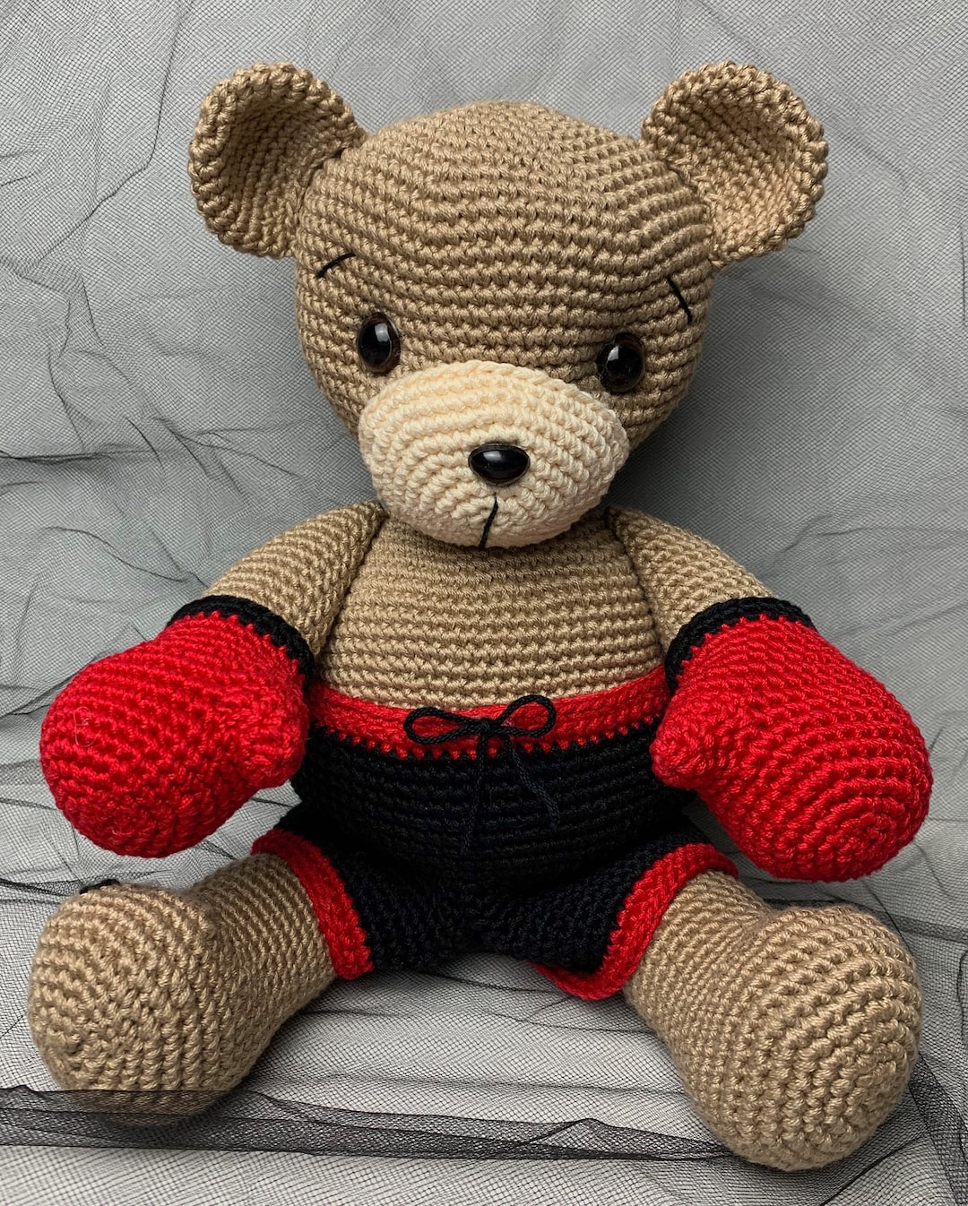 Boxing Bear Crochet US PATTERN- Oso Boxeador PATRON De Crochet (this is ...