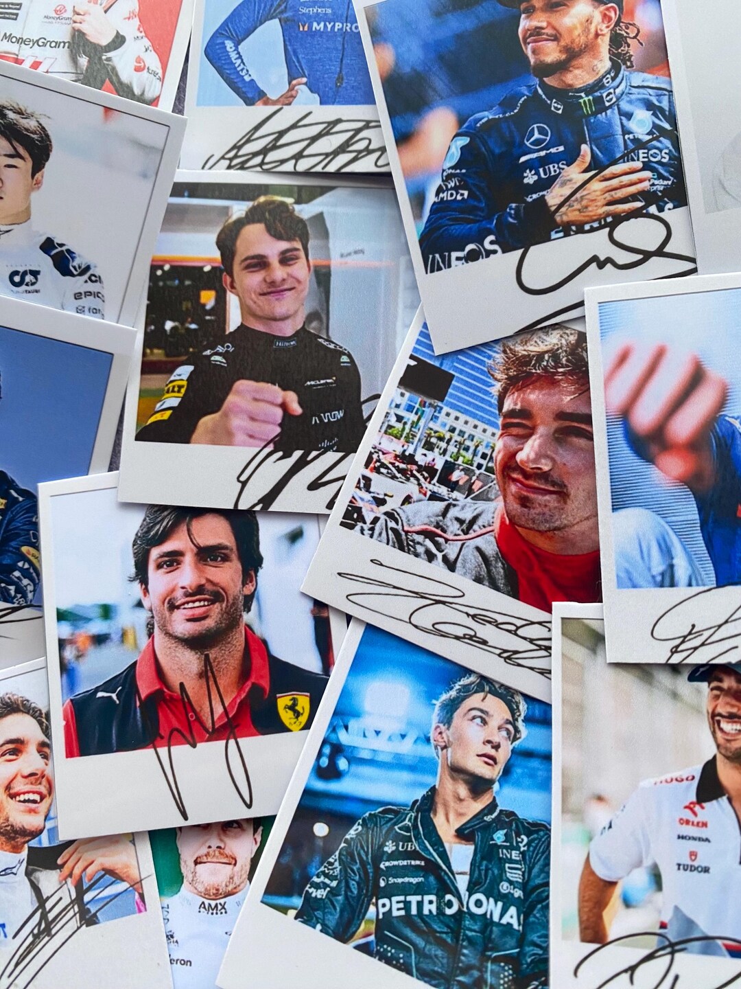 20 Formula One Mini Polaroid Style Wall Art Formula 1 Printed Signature ...