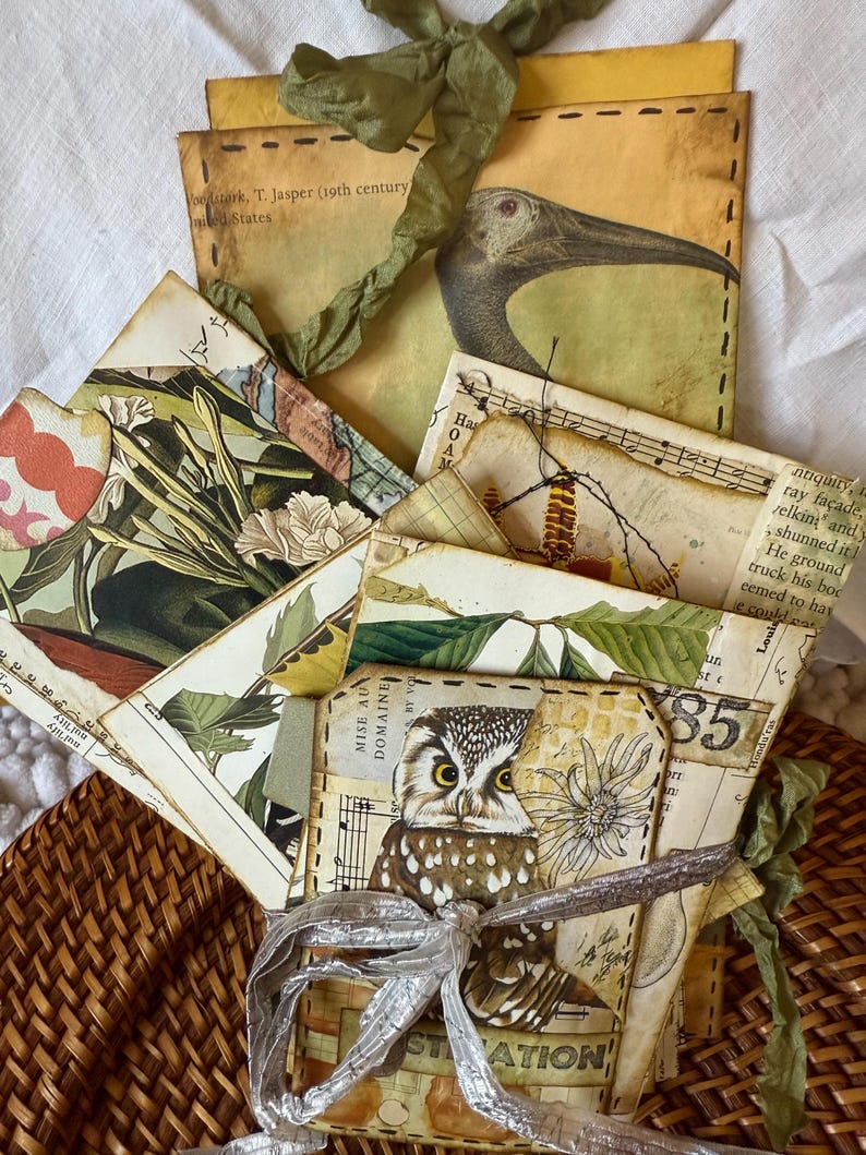 Set of 10 - Junk Journal Mixed Handmade One-of-a-kind All Different ...