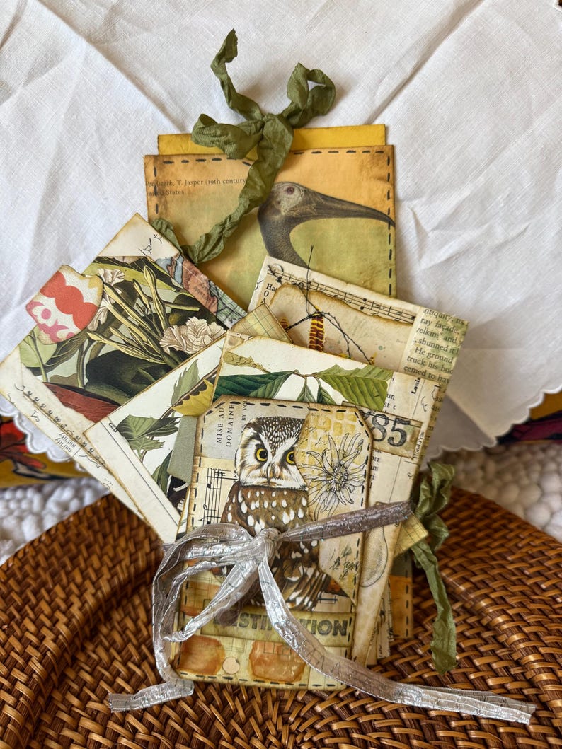 Set of 10 - Junk Journal Mixed Handmade One-of-a-kind All Different ...