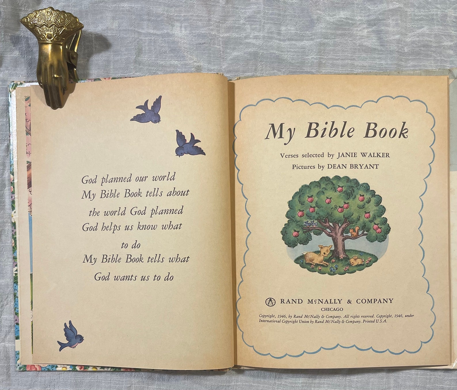 Vintage - My Bible Book - Janie Walker Illustrated by Dean Bryant - Etsy