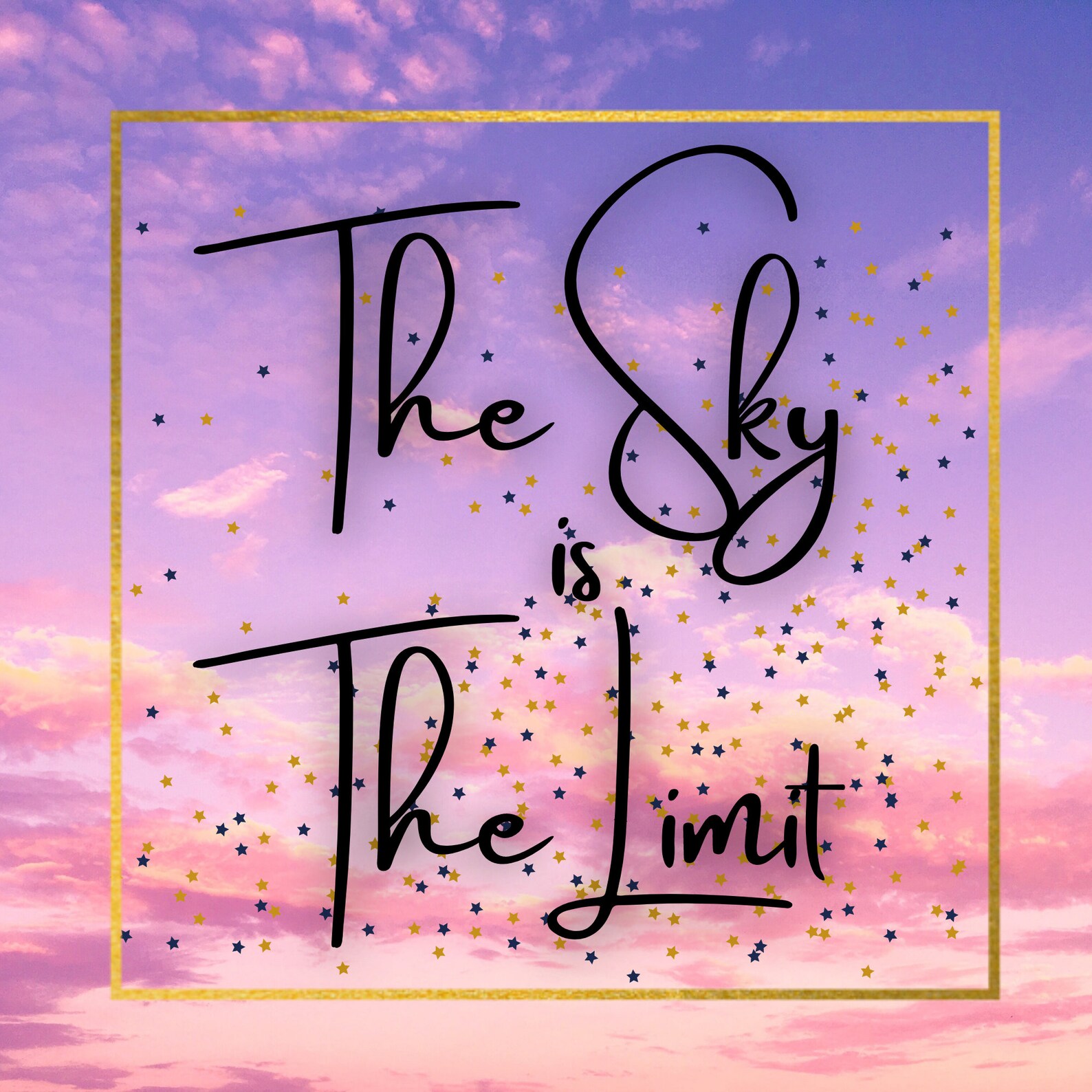 The sky is the limit 12x12 digital download wall decor | Etsy