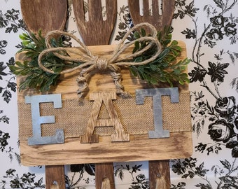 Farmhouse Pray Wood Sign /farmhouse Eat Wood Sign/ Farmhouse Home Decor ...