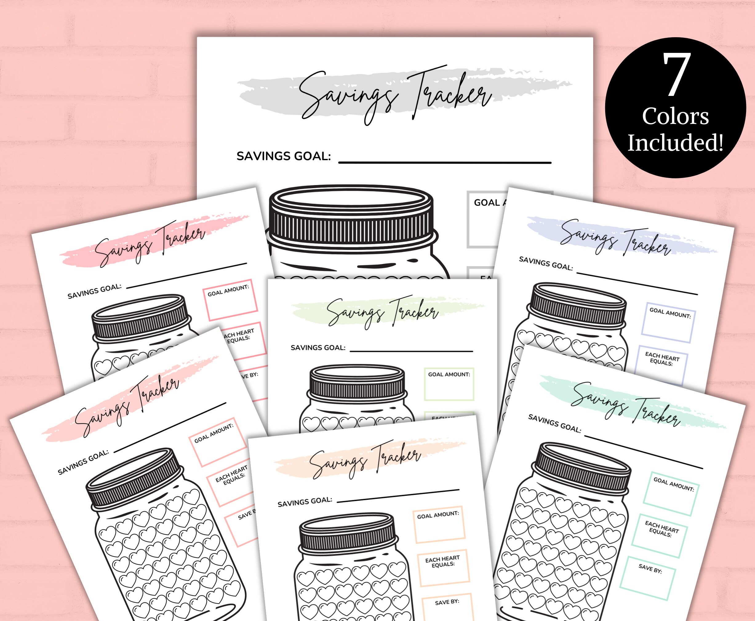 Printable Savings Tracker Sheet Personal Savings Tracker - Etsy