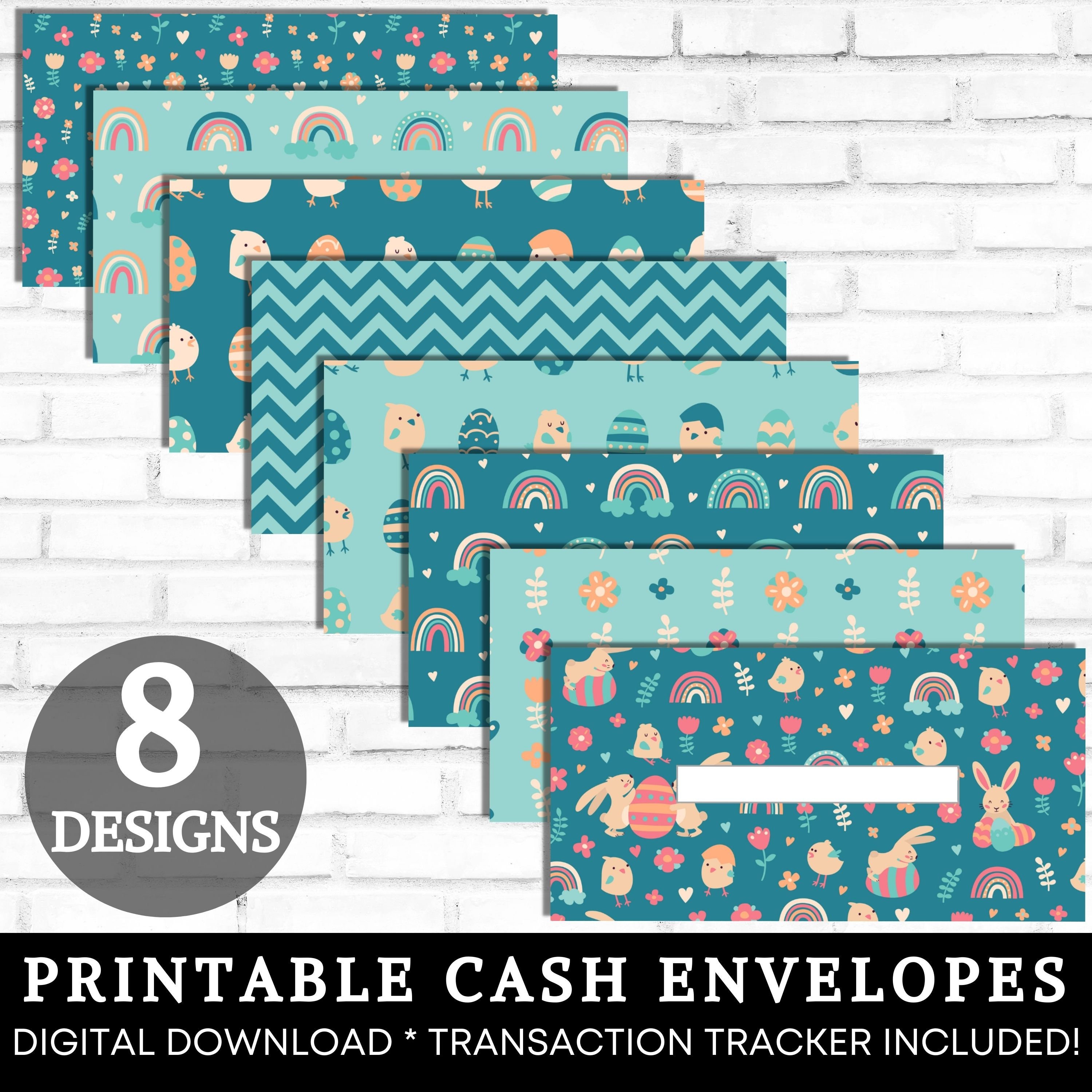 Printable Cash Envelopes, Cash Stuffing, Cute Spring Easter Bunny Money ...