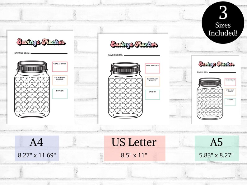 10 000 Savings Challenge Envelopes Printable Planner Sheet 10000