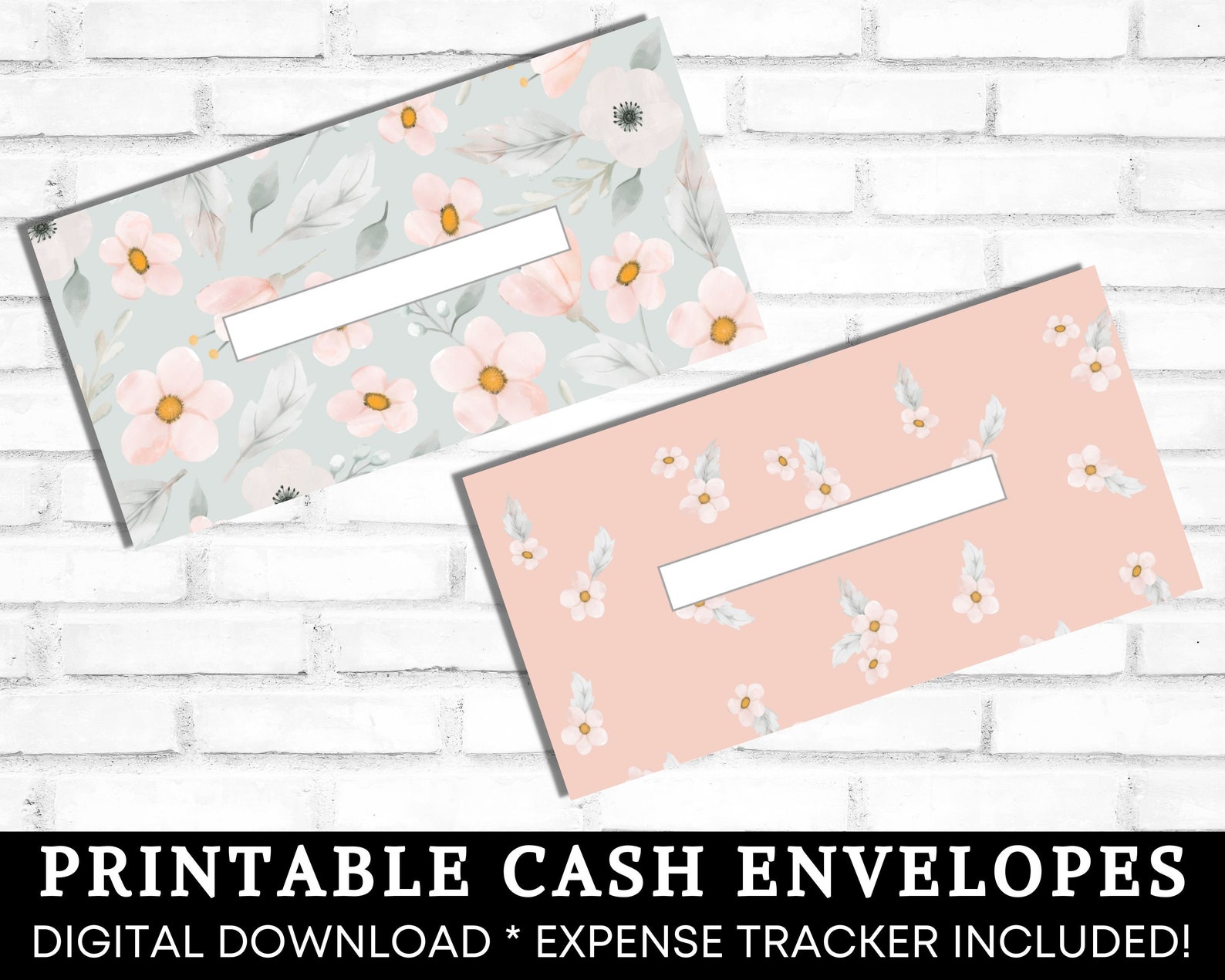 Cash Envelopes Printable, Cash Envelope System, Boho Pastel Flowers ...