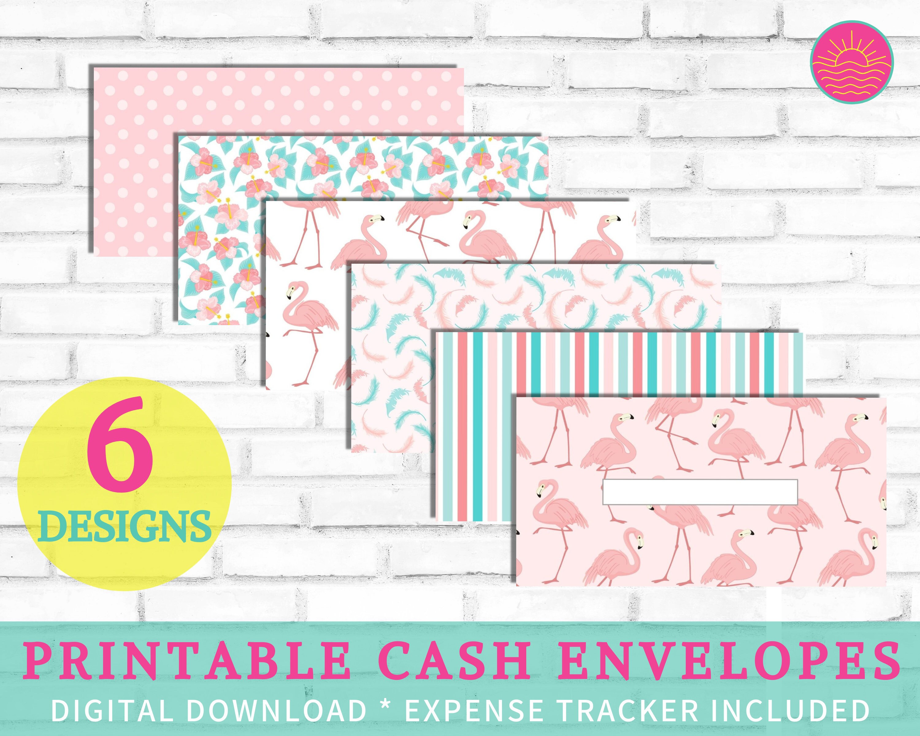 Cash Envelopes Printable Cash Envelope System Pink Flamingo | Etsy