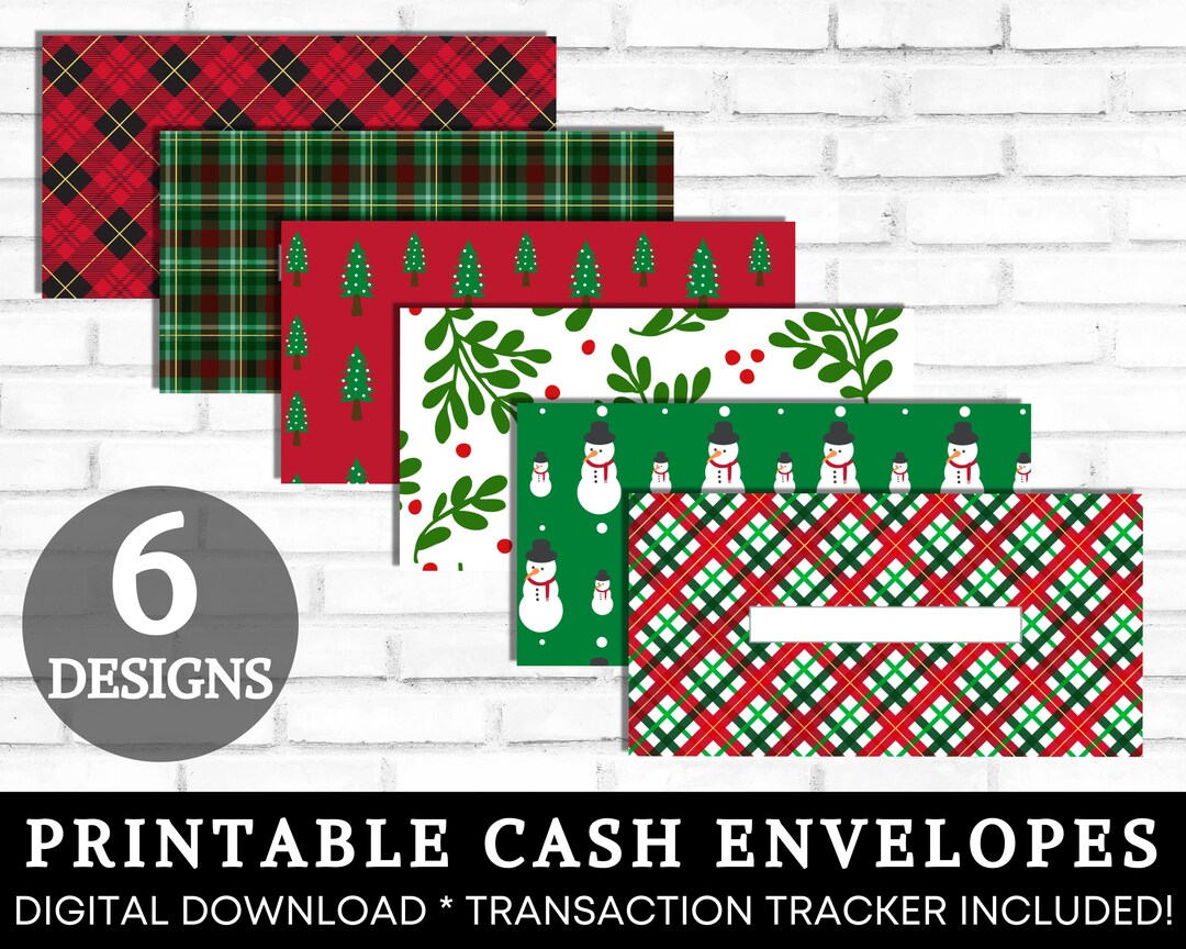 Christmas Cash Envelopes Printable Cash Envelope System - Etsy