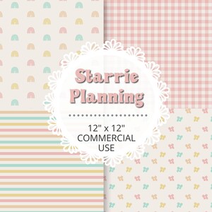 10 Rainbow Boho Seamless Digital Papers, Digital Paper Spring, Boho ...