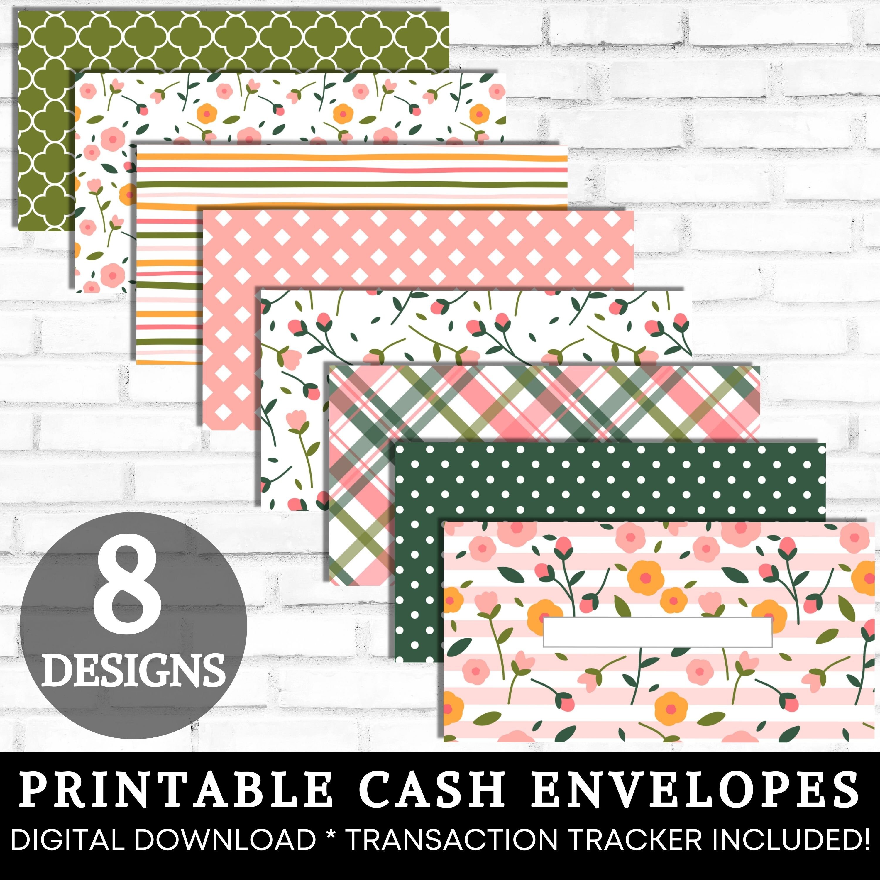 Cash Envelopes Printable, Cash Stuffing, Cute Pink Floral Money ...