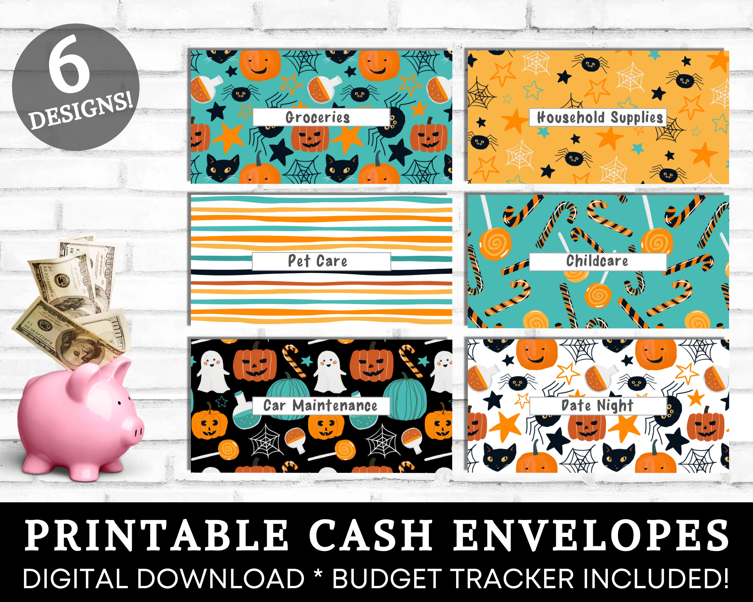 Halloween Cash Envelopes Printable Cash Envelope System - Etsy