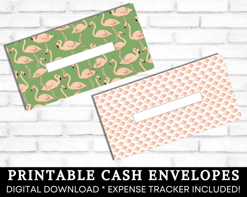 Printable Cash Envelopes, Cash Stuffing, Cute Pink Flamingo Money ...