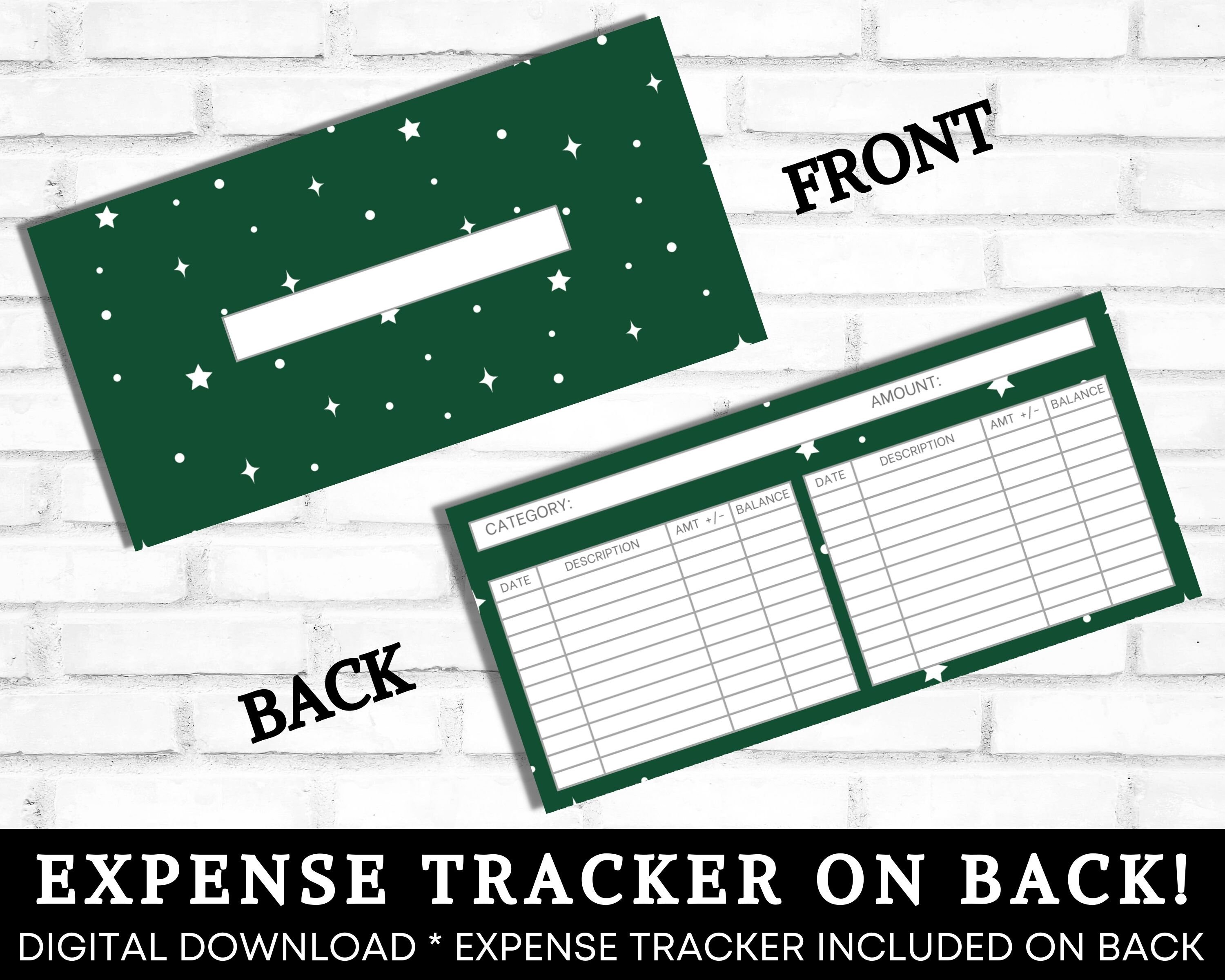 Printable Cash Envelopes Cash Stuffing Minimalist Classic Christmas ...