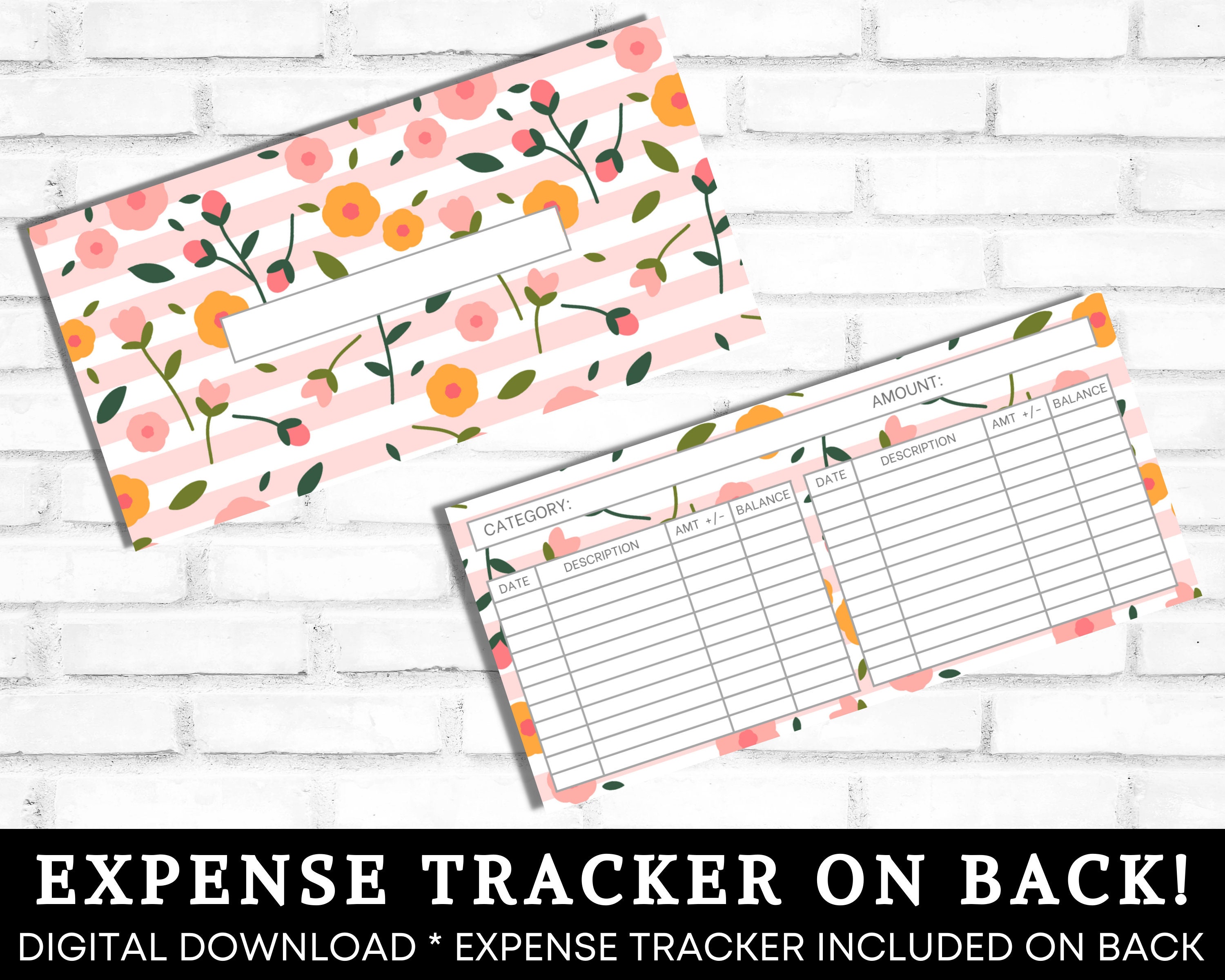 Cash Envelopes Printable, Cash Stuffing, Cute Pink Floral Money ...