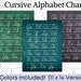 Cursive Alphabet Chart, Handwriting Practice Cursive Worksheet, Cursive ...