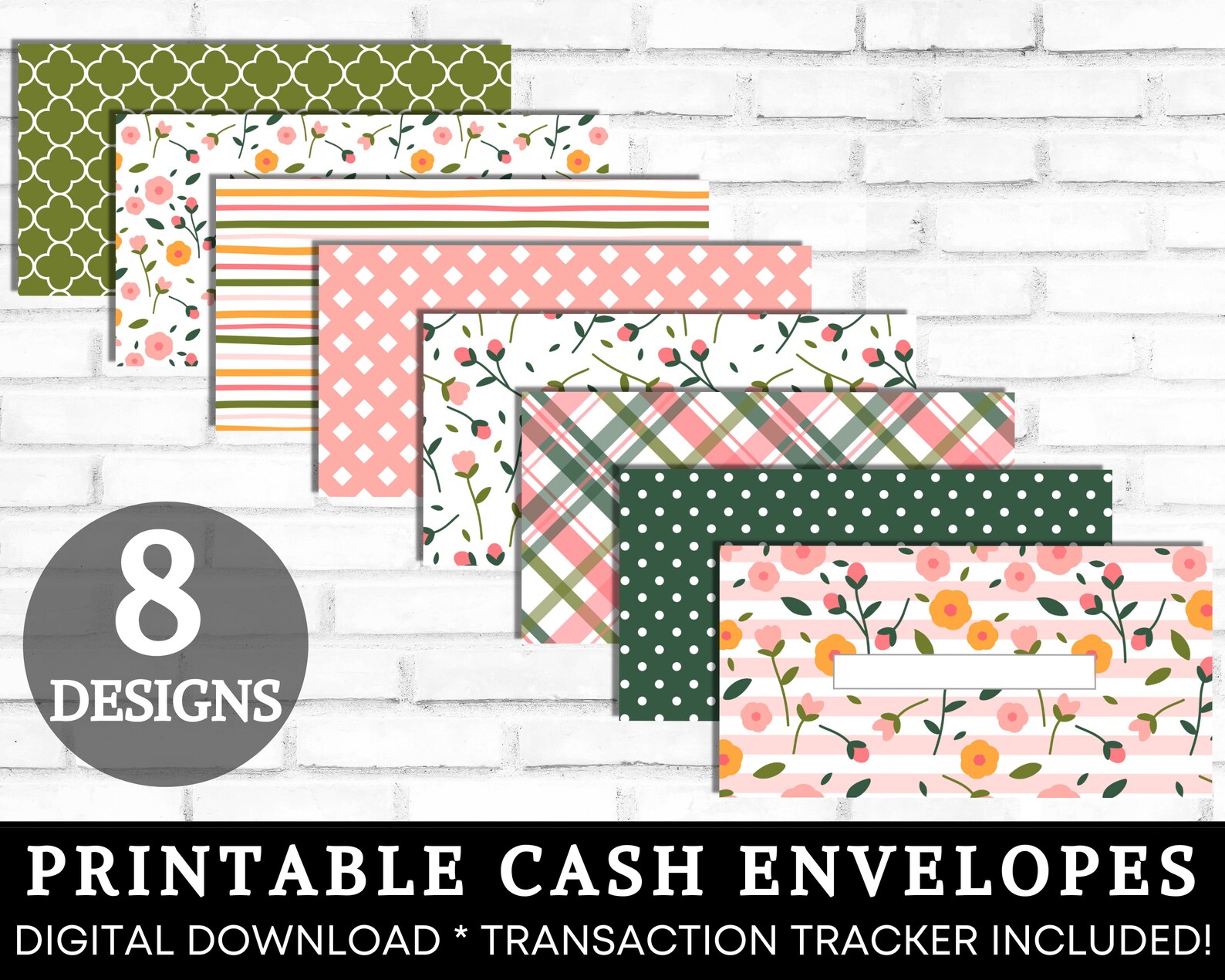 Cash Envelopes Printable, Cash Stuffing, Cute Pink Floral Money ...
