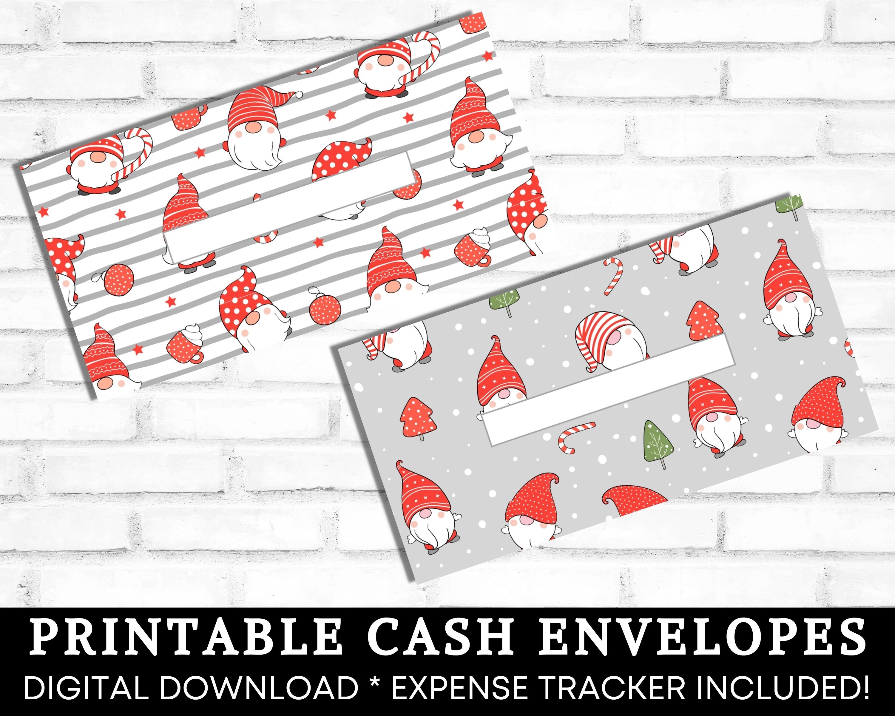 Christmas Cash Envelopes Printable, Cash Envelope System, Christmas ...