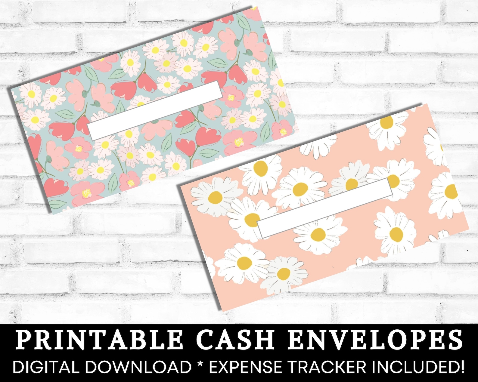 Cash Envelopes Printable, Cash Envelope System, Pastel Floral Romantic ...