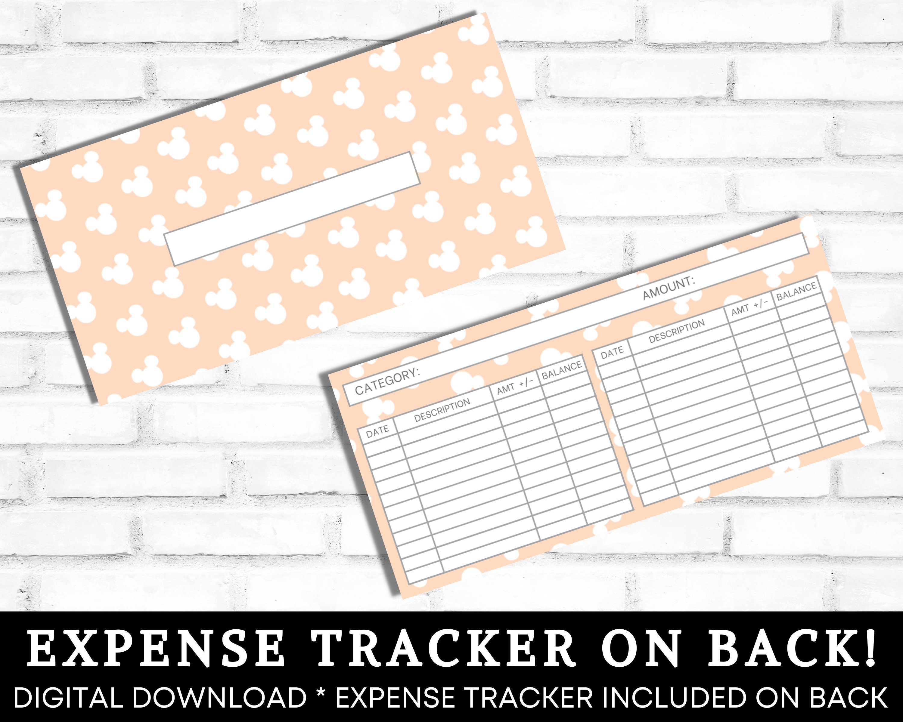 Cash Envelopes Printable, Cash Envelope System, Rainbow Mickey Money ...
