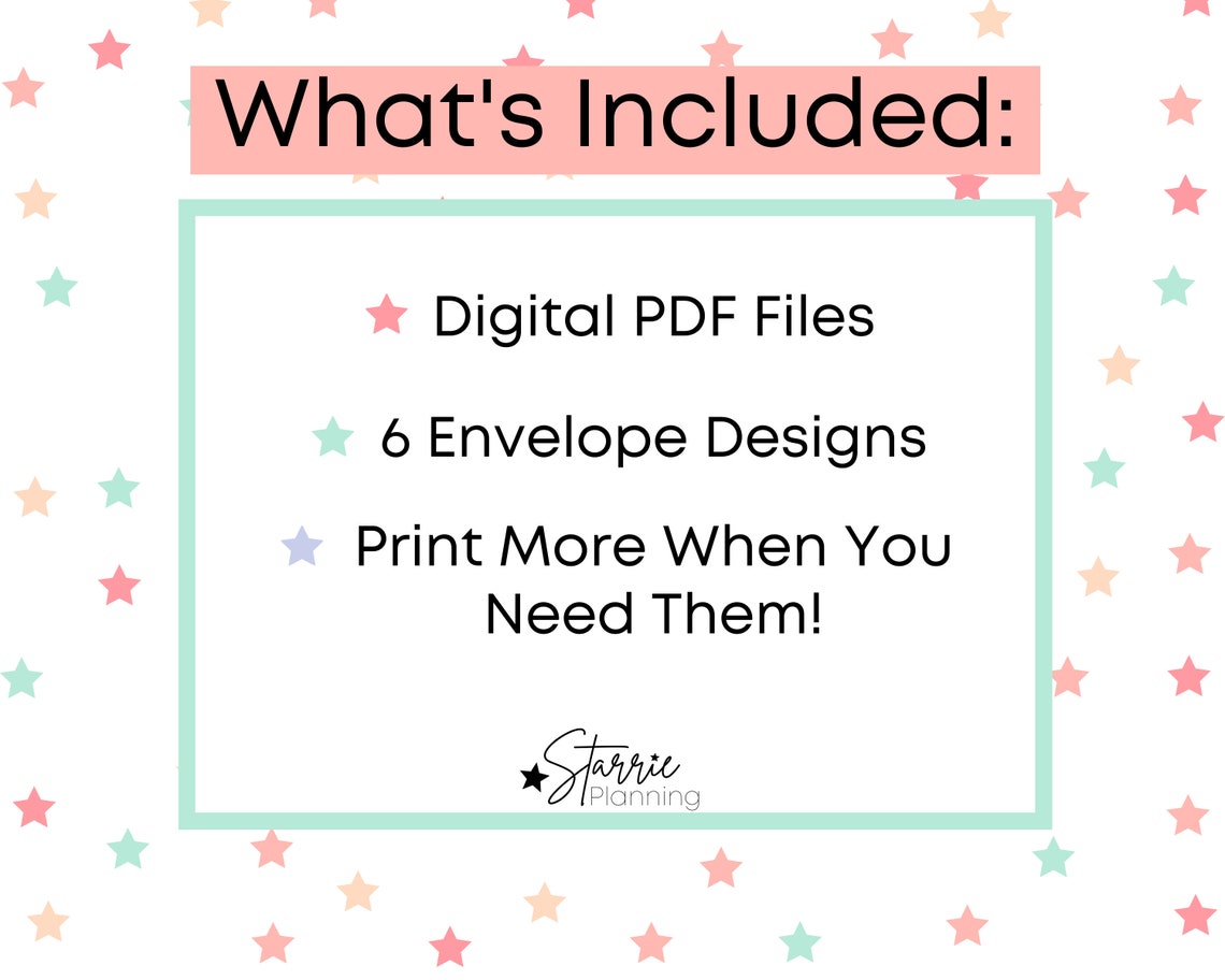 Cash Envelopes Printable Cash Envelope System Black and | Etsy