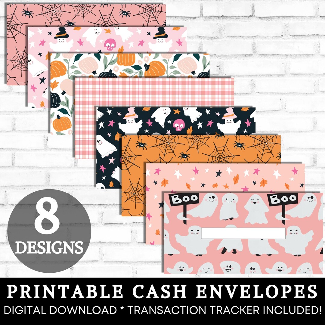 Printable Cash Envelopes, Cash Stuffing, Cute Halloween Ghosts Money ...