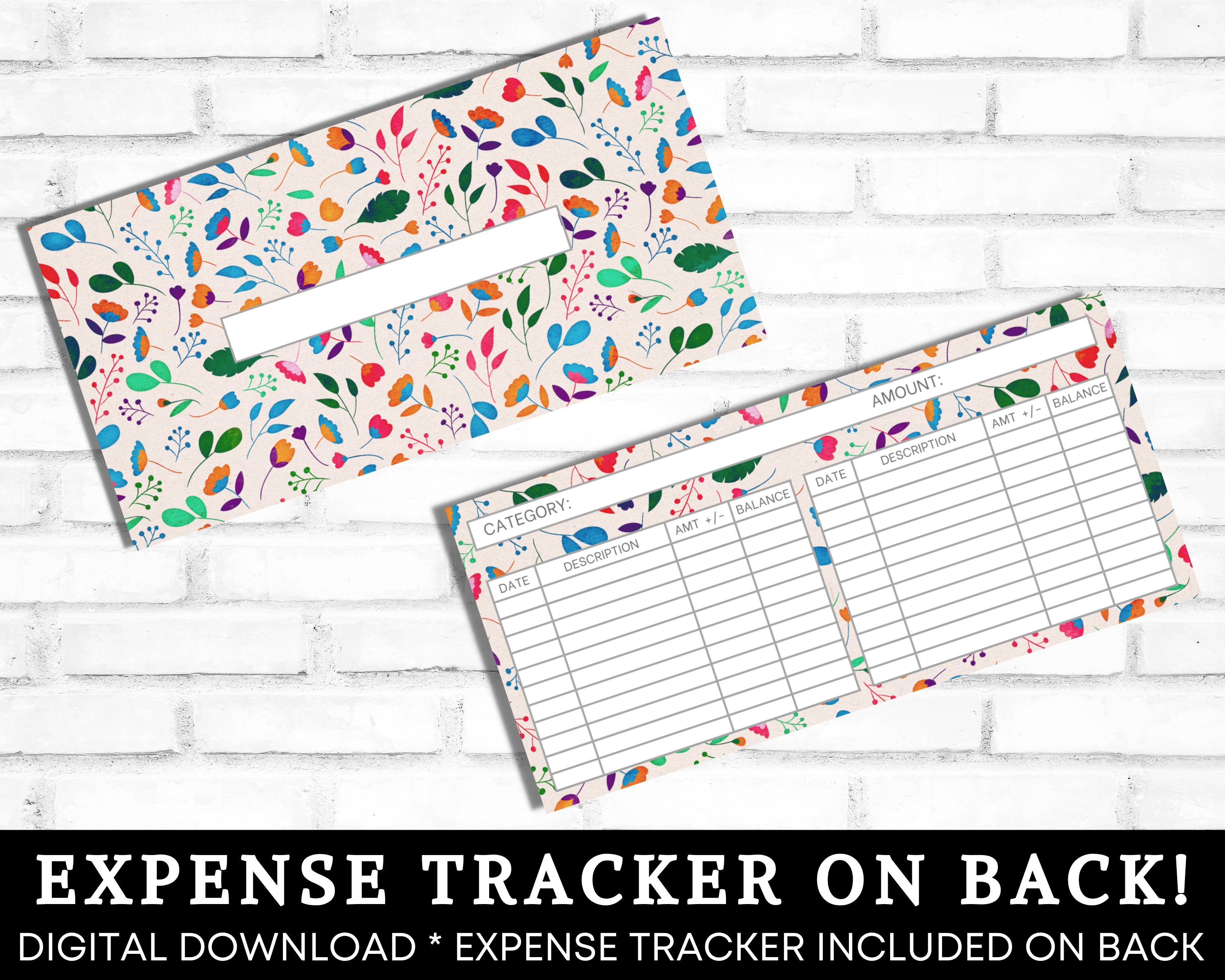 Printable Cash Envelopes With Tracker, Cash Envelope System, Rainbow ...