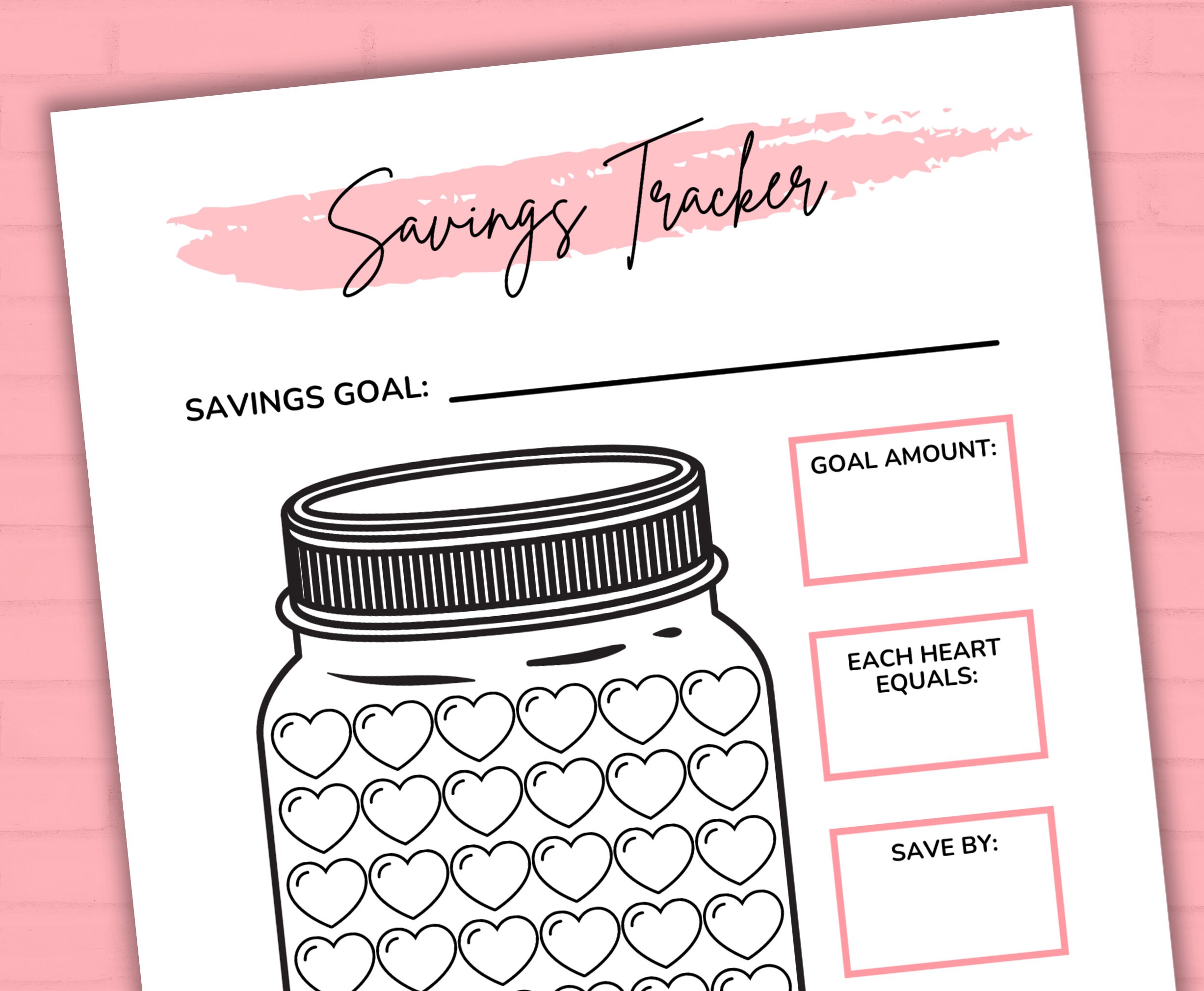 Printable Savings Tracker Sheet Personal Savings Tracker - Etsy