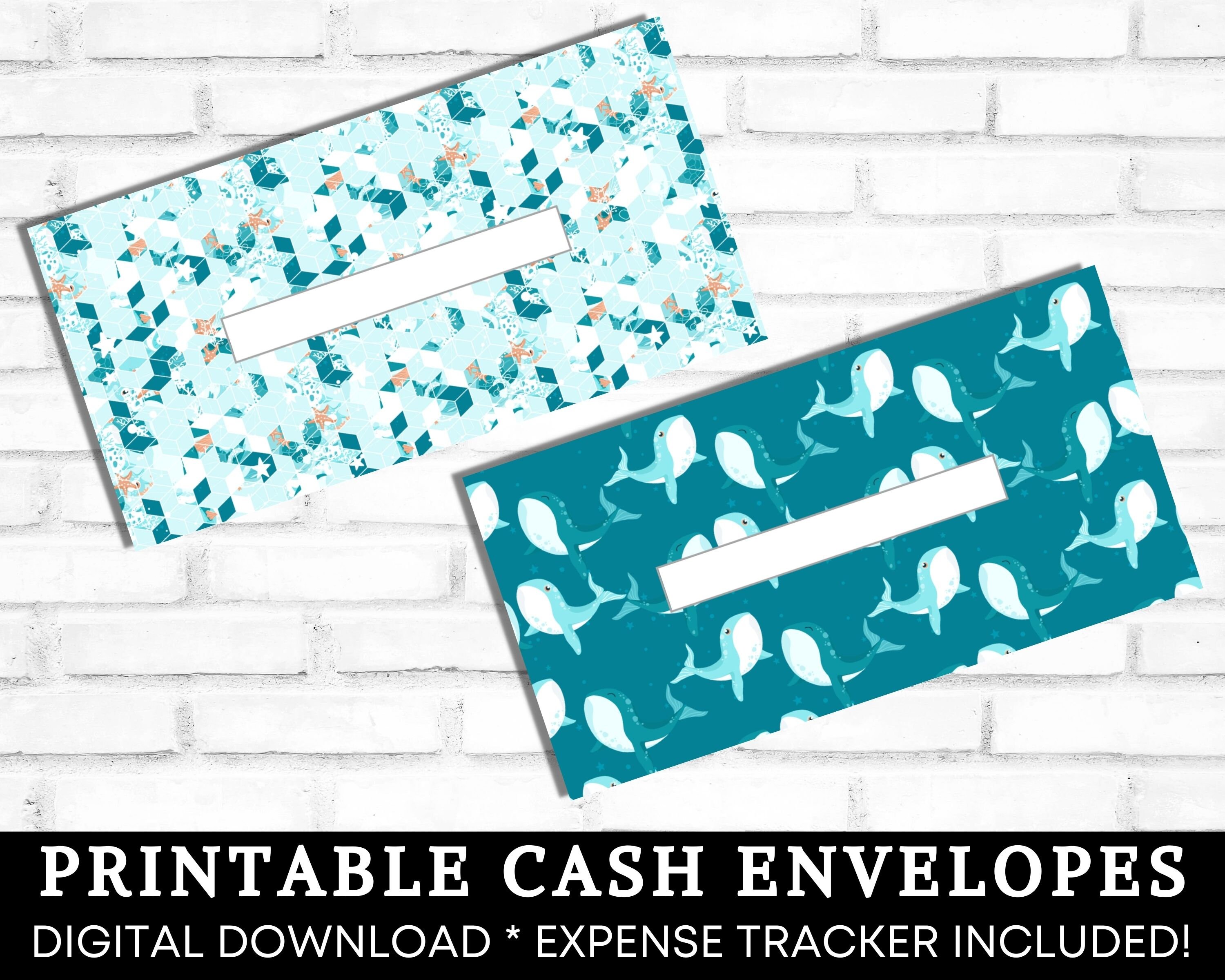 Cash Envelopes Printable, Cash Envelope System, Summer Underwater Sea ...