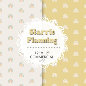 10 Rainbow Boho Seamless Digital Papers, Digital Paper Spring, Boho ...