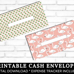 Printable Cash Envelopes, Cash Stuffing, Cute Pink Flamingo Money ...