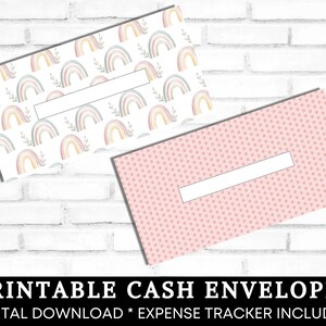 Cash Envelopes Printable, Cash Envelope System, Boho Pastel Flowers ...