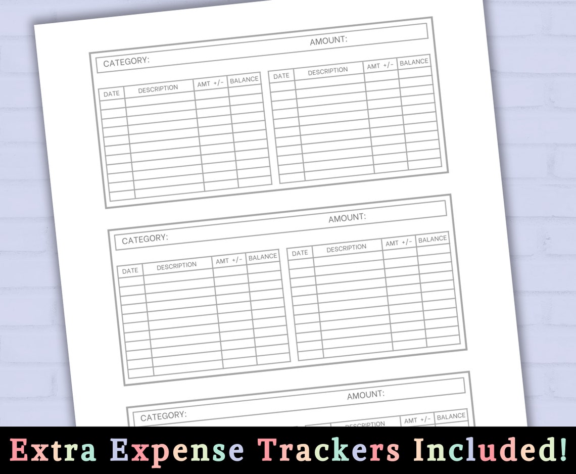 Printable Cash Envelopes With Tracker Cash Envelope System - Etsy