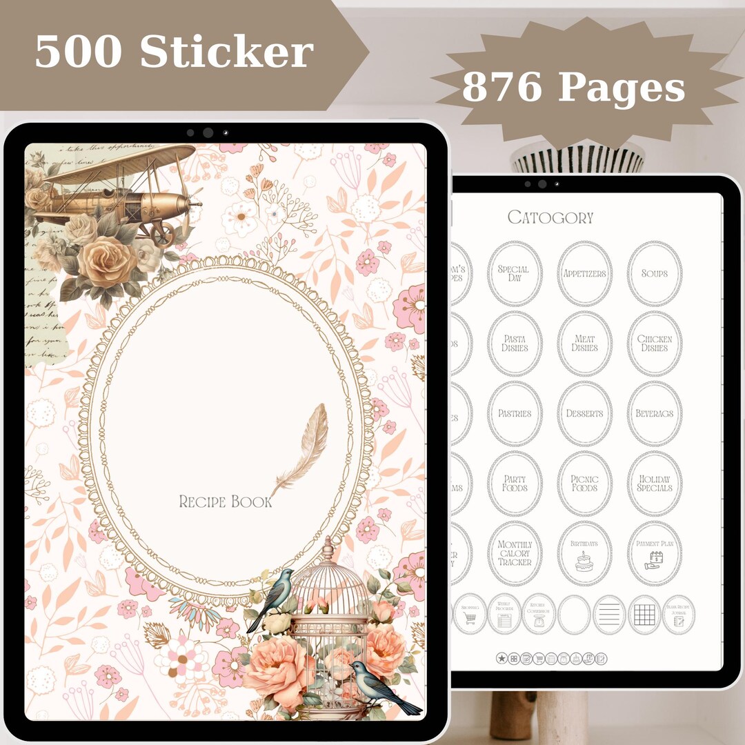 Editable Digital Recipe Book | Fillable Recipe Journal | Goodnotes ...