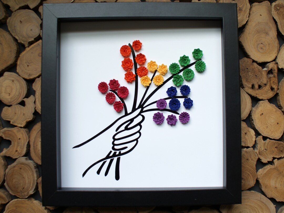 Gay Pride Art / Pride Flower Art / Rainbow Art / Figurative Art / Lgbtq ...