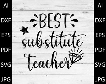 Substitute Teacher Svg - Etsy