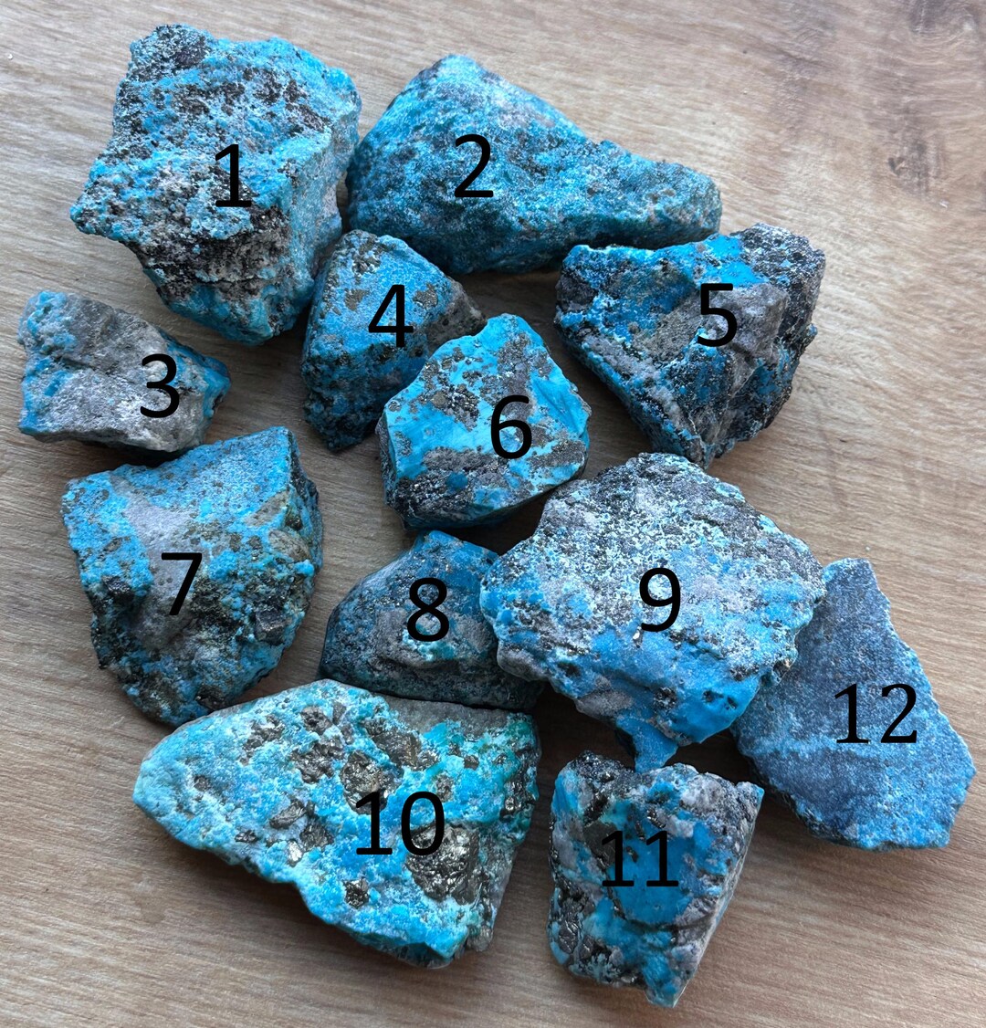 Blue Turquoise With Pyrite Stones,%100natural Rough Slabs, Suitable for ...
