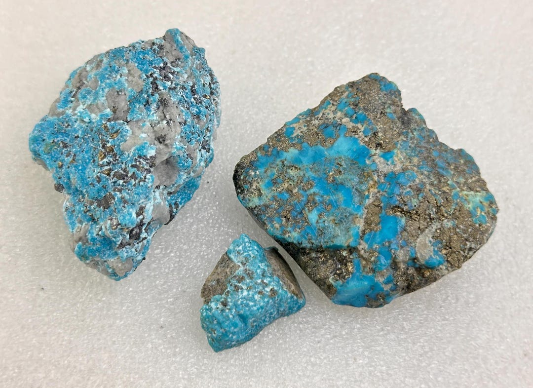 Rough Blue Turquoise Natural Slab- Raw Pyrite Turquoise Slabs for ...