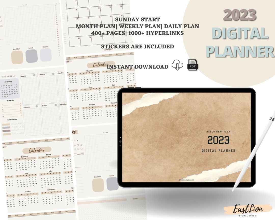 2023 Digital Planner| Goodnotes Planner| Dated Planner| Sunday Start ...