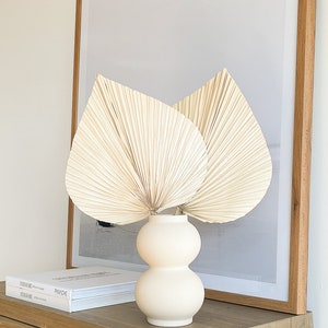 Double Orb Tan-colored Ceramic Vase, Nordic Vase, Minimalist Vase, Boho ...