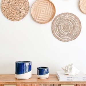 Azura Ceramic Indoor Planters, Deep Blue Color Planter Pot ...