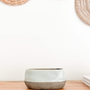 Iris Ceramic Indoor Planter, Light Blue Color Planter Pot, Housewarming ...