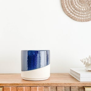 Azura Ceramic Indoor Planters, Deep Blue Color Planter Pot ...