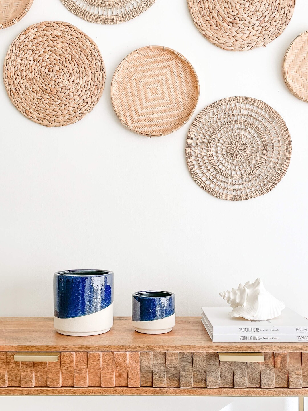 Azura Ceramic Indoor Planters, Deep Blue Color Planter Pot ...