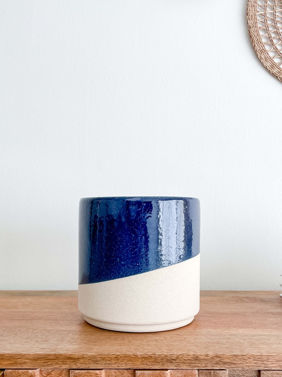 Azura Ceramic Indoor Planters, Deep Blue Color Planter Pot ...