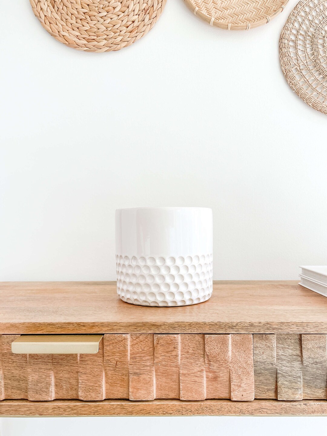 Ava Ceramic Planter Pot, Glossy White Color Planters, Housewarming Home ...