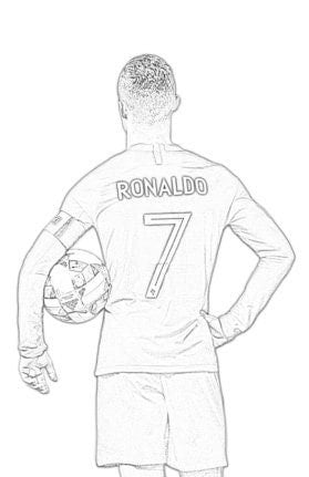 Ronaldo Printable Coloring Pages Book of 3 Unique Pages - Etsy UK
